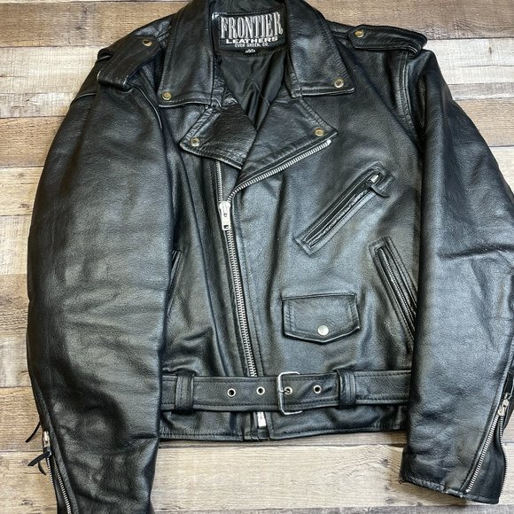 Frontier | Jackets & Coats | Vintage Frontier Men 48 Leather Jacket ...